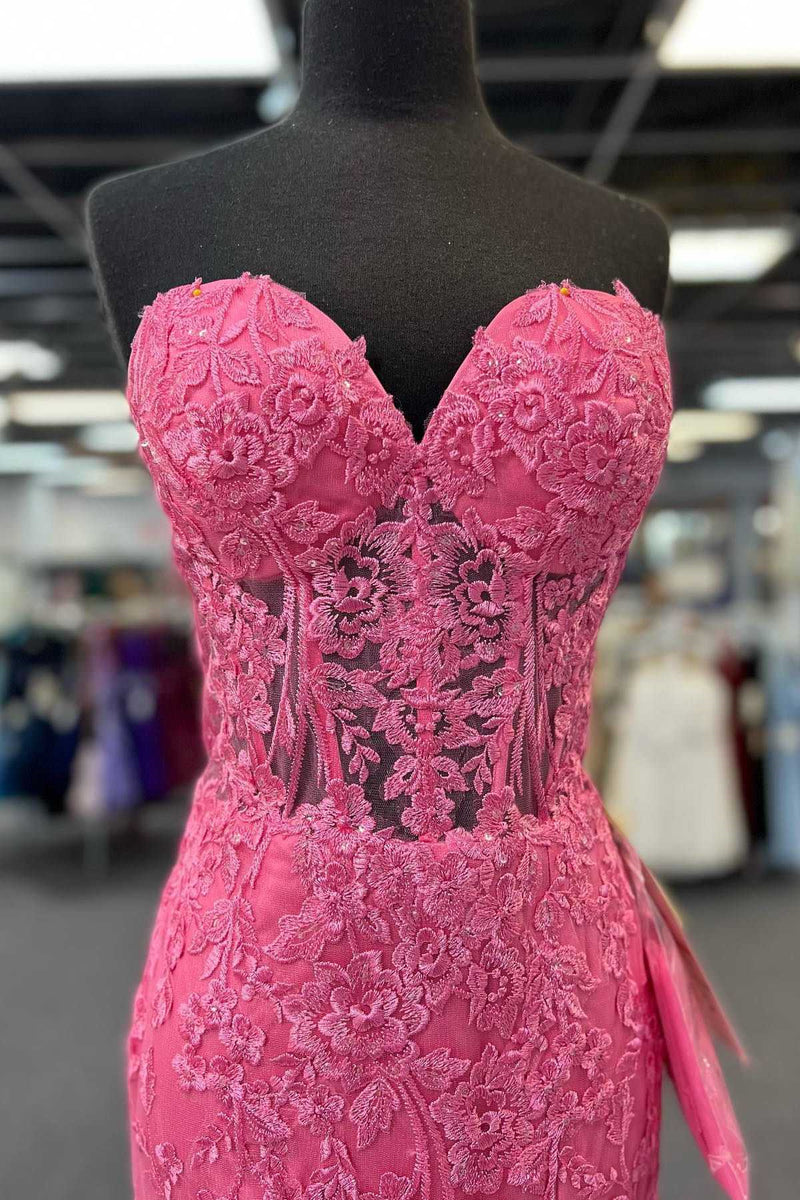 Hot Pink Lace Dresses